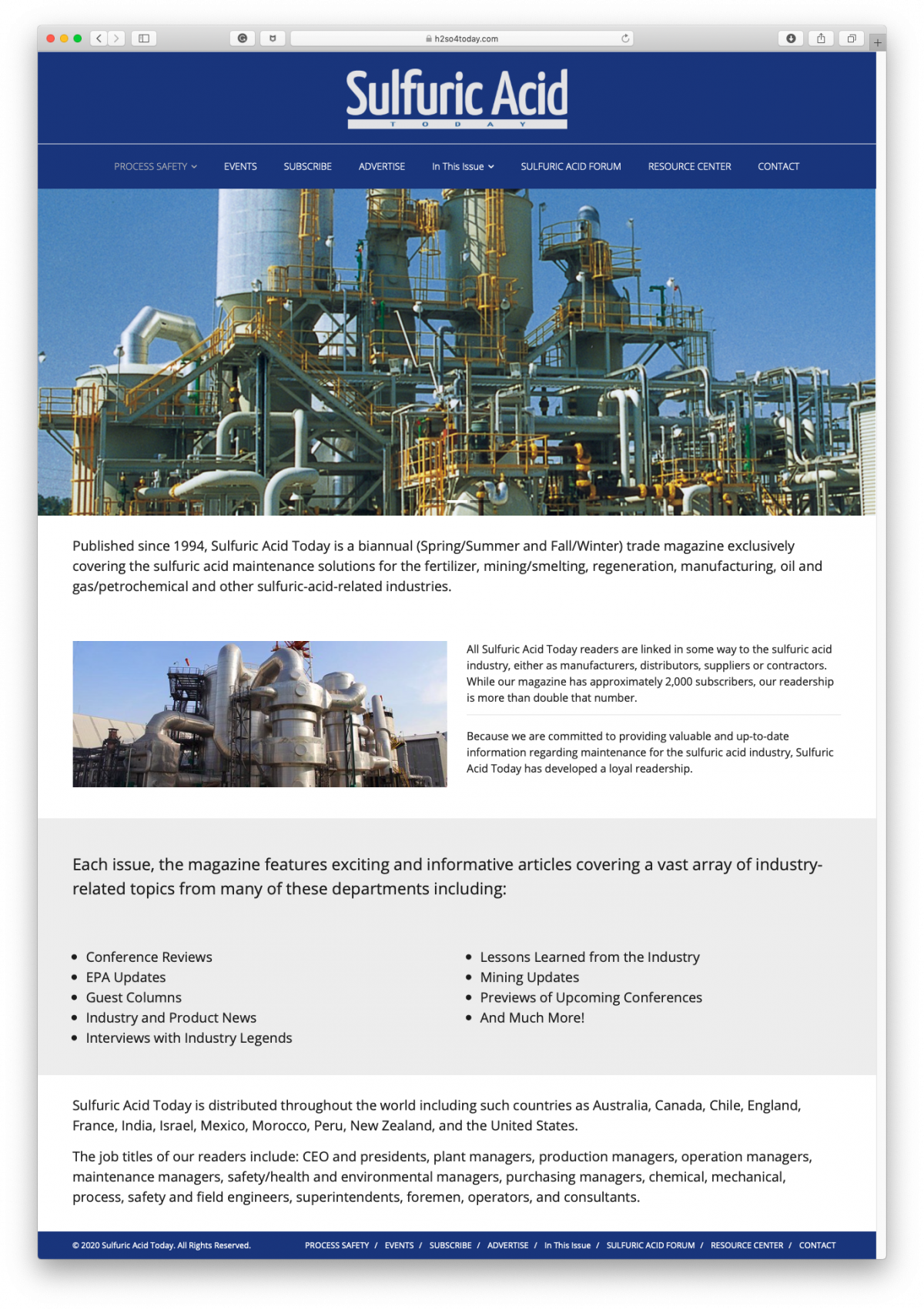 Case Study – Sulfuric Acid Today - Aeon Multimedia